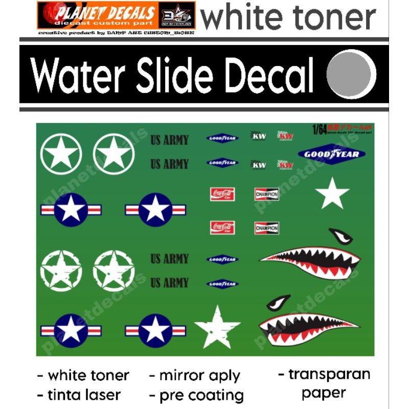 Jual Decal Hot Wheels universal SHARK ARMY (white toner) | Shopee Indonesia