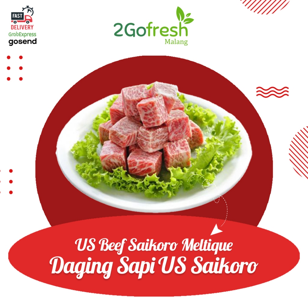 Jual US Beef Saikoro Meltique / Daging Sapi US Saikoro | Shopee Indonesia