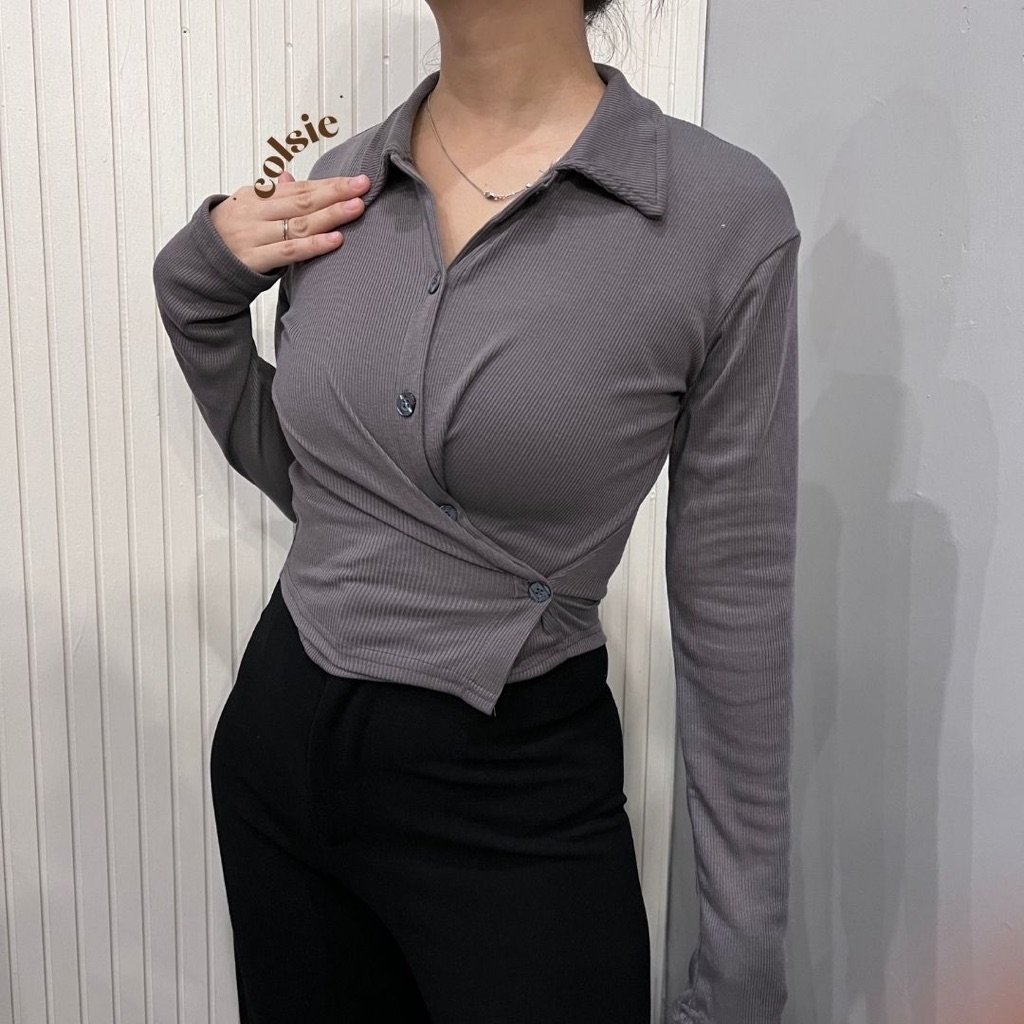 Jual COLSIE - LADY TOP - Atasan Wanita Knit - Atasan Lengan Panjang - Atasan Long Sleeve ...