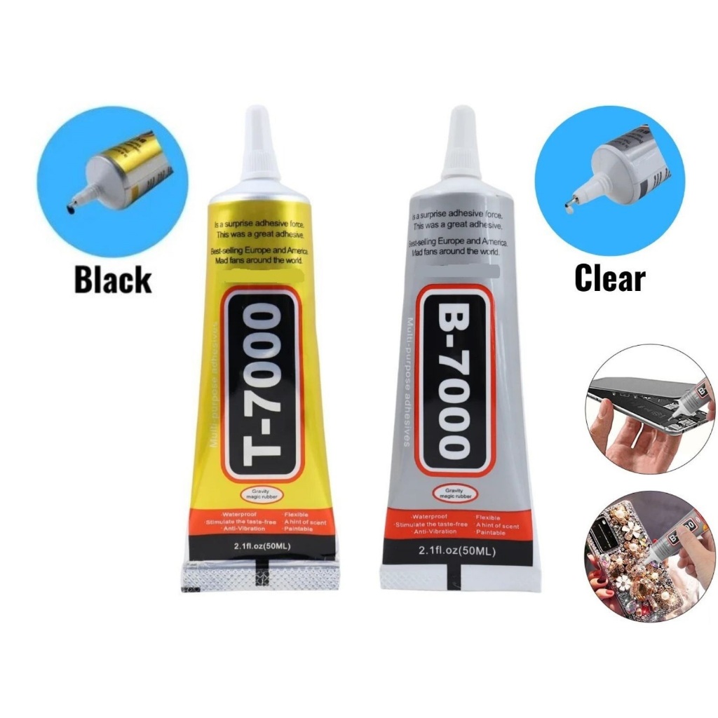 Jual LEM LCD HP TOUCHSCREEN 50ML BENING HITAM B-7000 T-7000 / LEM ...