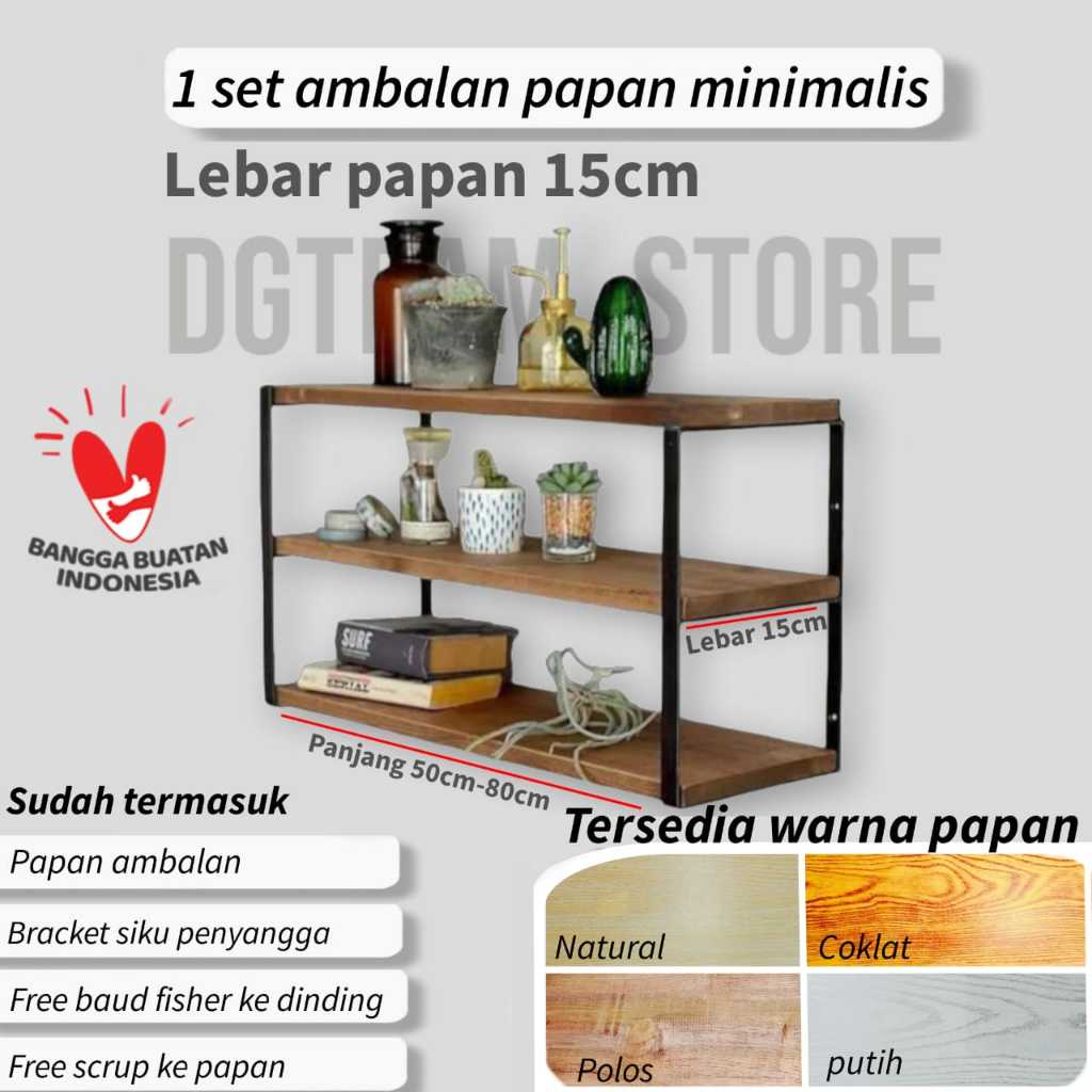 Jual Rak Susun Ambalan papan / rak gantung / papan ambalan / dekorasi ...