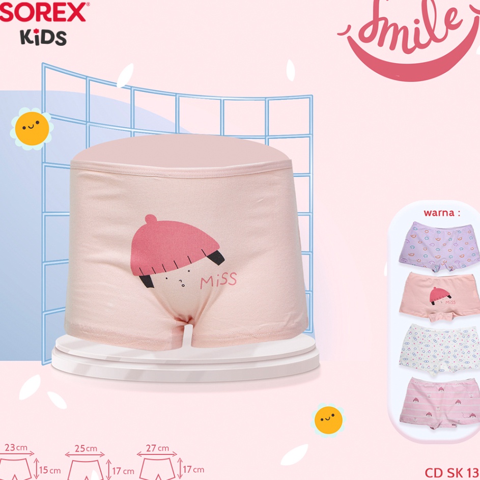Jual Penjualan TerbaikCOD Sorex Kids Celana Dalam Anak Perempuan Smile CD SK 1315 | Shopee Indonesia