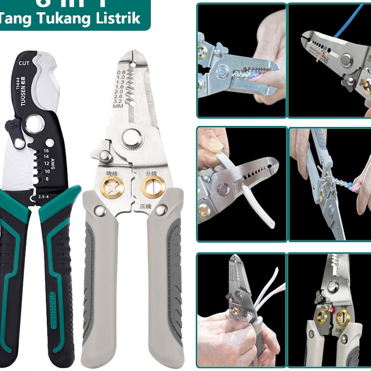 Jual Terbagus Tang Tukang Listrik Tang Krimping Press Skun Kabel ...