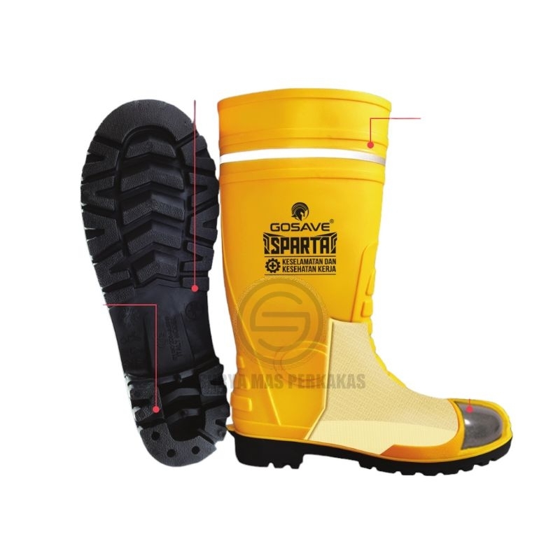Jual Sepatu Boot Kuning dengan Pelindung Jari Kaki: Langkah Kuat dengan ...