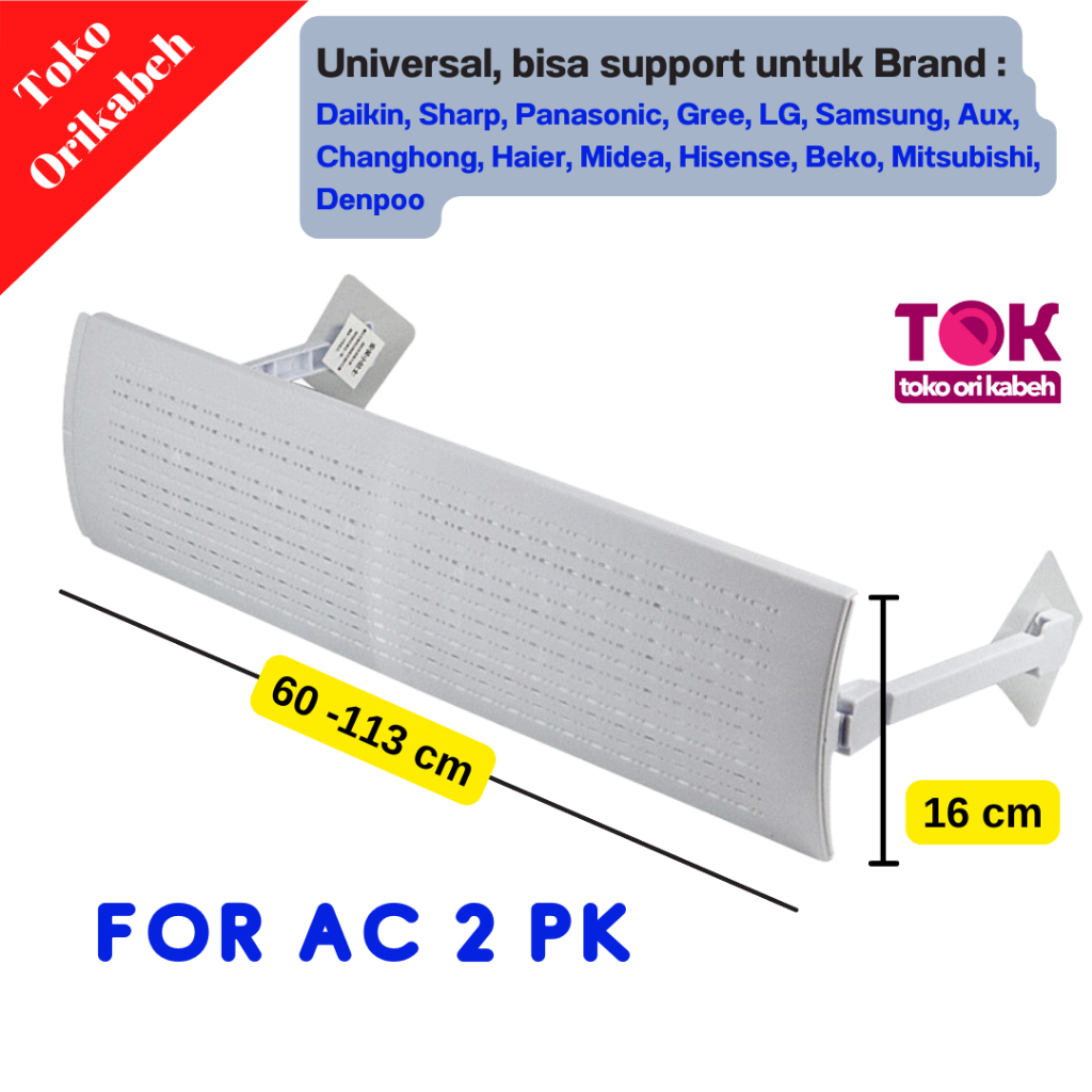 Jual Talang AC Reflektor Cover Penahan Hembusan Angin Indoor AC ...