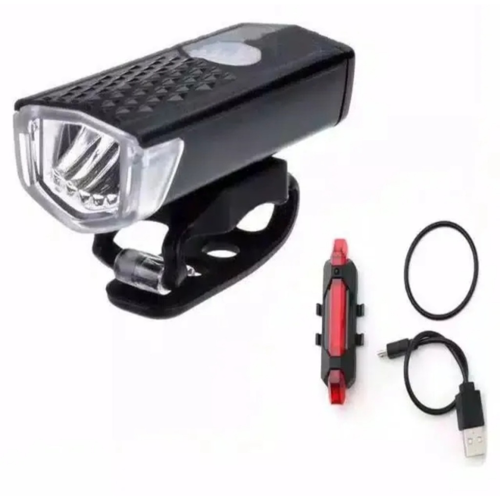 Jual Paket HEMAT 2in1 Lampu Sepeda LED Light Depan dan Belakang ...