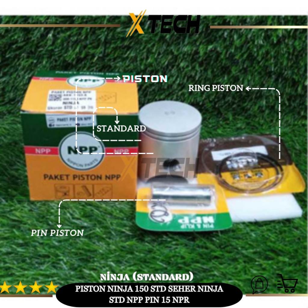 Jual PISTON NINJA 150 STD SEHER NINJA STD NPP PIN 15 NPR | Shopee Indonesia