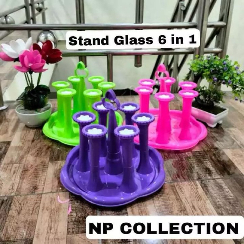 Jual Tempat Gelas 6 in 1 Stand Glass Np Collection Rak Gelas | Shopee Indonesia