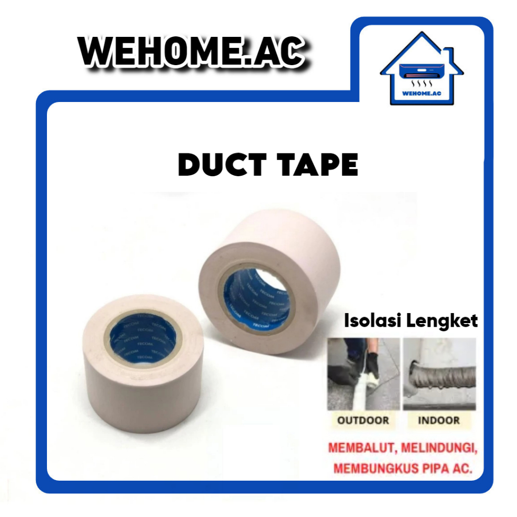 Jual Ductape Lem Lengket Pembungkus Pipa AC Tecom Isolasi Lengket Tecom ...