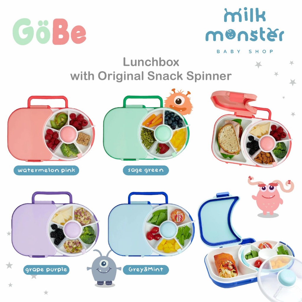 Jual GoBe Kids Lunchbox with Original Snack Spinner / kotak bekal anak ...