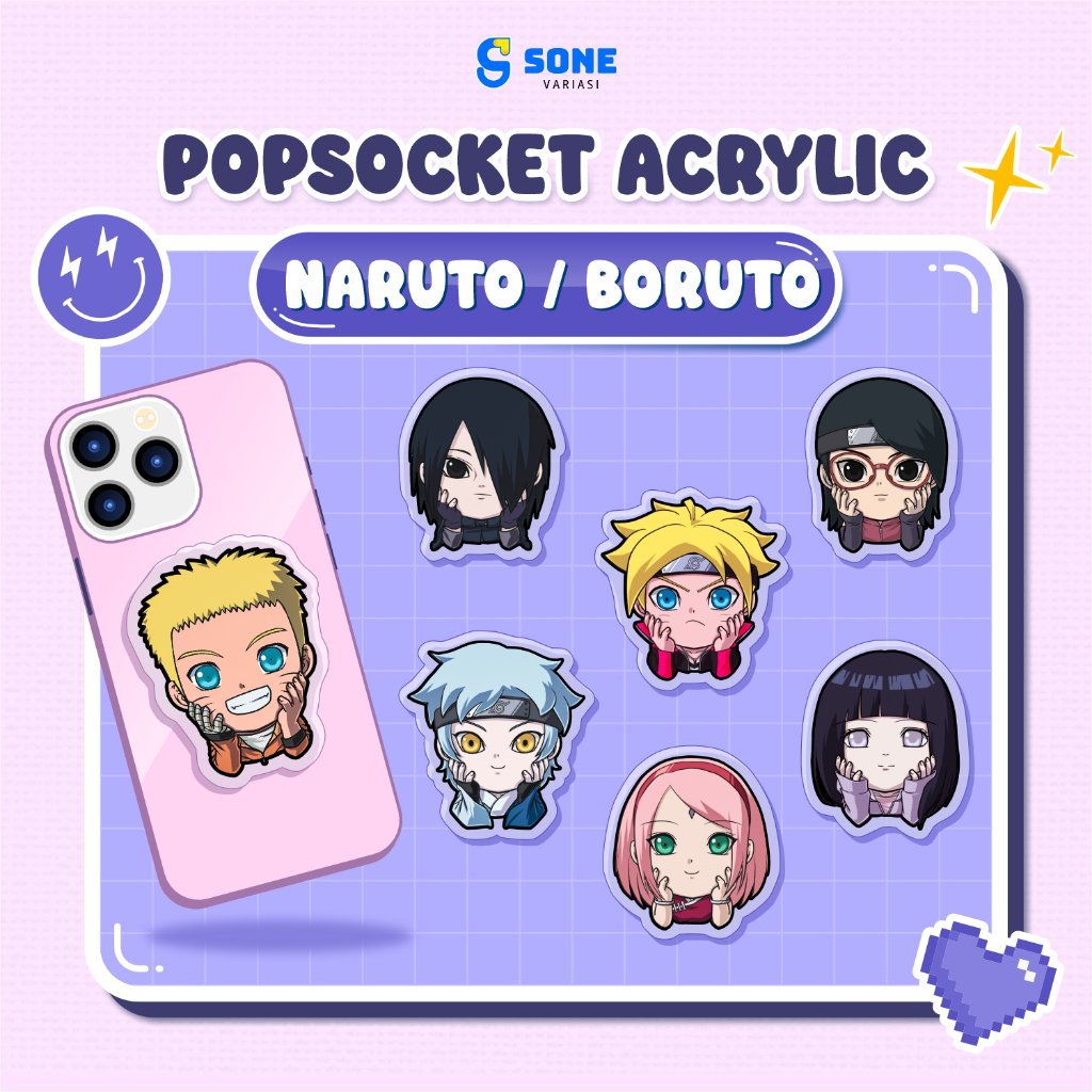 Jual Popsocket Naruto Boruto / Griptok / Aksesoris HP Anime Akrilik ...