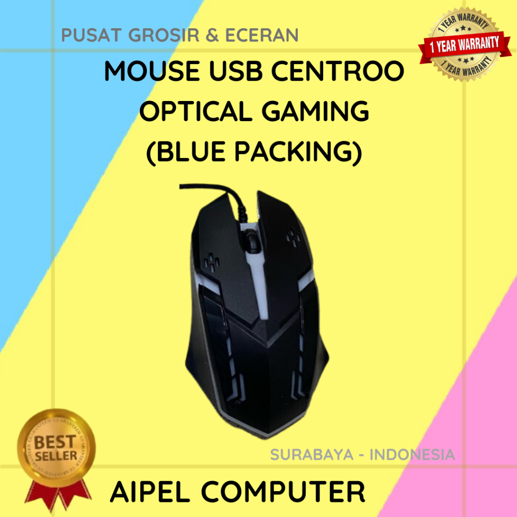 Jual OPTICAL | MOUSE USB CENTROO OPTICAL GAMING (BLUE PACKING) | Shopee ...