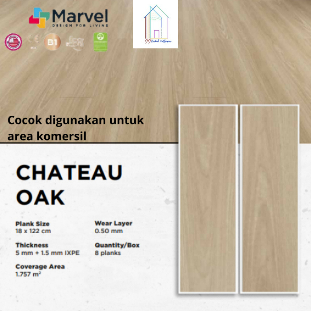 Jual Marvel SPC Flooring Heritage 6.5mm IXPE Foam | SPC Klik 6.5mm (5mm + 1.5mm IXPE) | Shopee ...