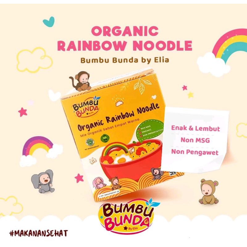 Jual Bumbu Bunda Elia Organic Rainbow Noodle MPASI / Mie Organik MPASI ...