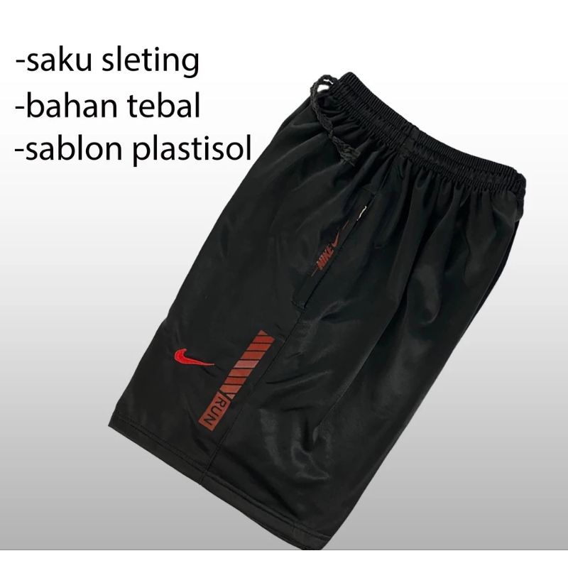 Jual Celana Pendek Olahraga Saku Resleting Pria Wanita Celana Kolor ...