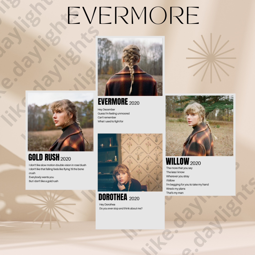 Jual Poster Taylor Swift - Evermore Album//Poster Aesthetic//Wall Decor ...