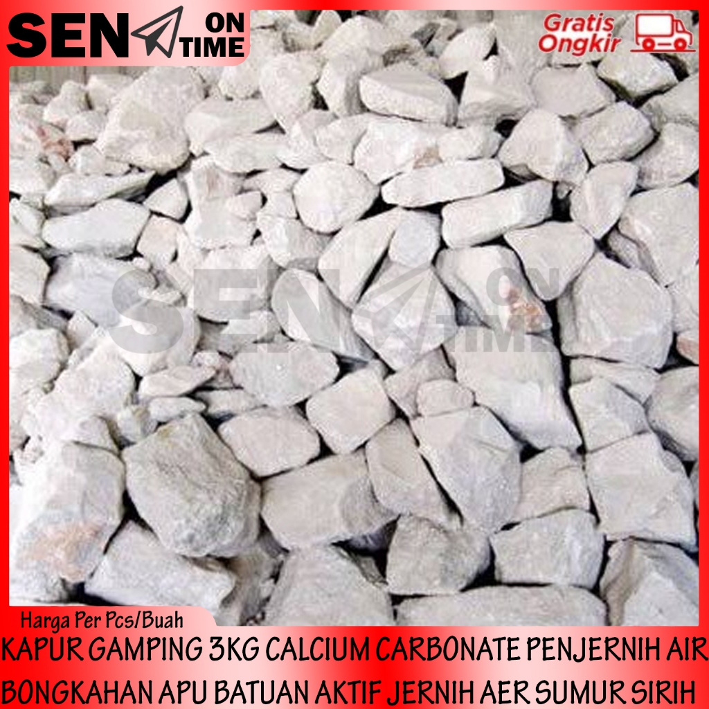 Jual KAPUR GAMPING 3KG CALCIUM CARBONATE PENJERNIH AIR BONGKAHAN APU ...