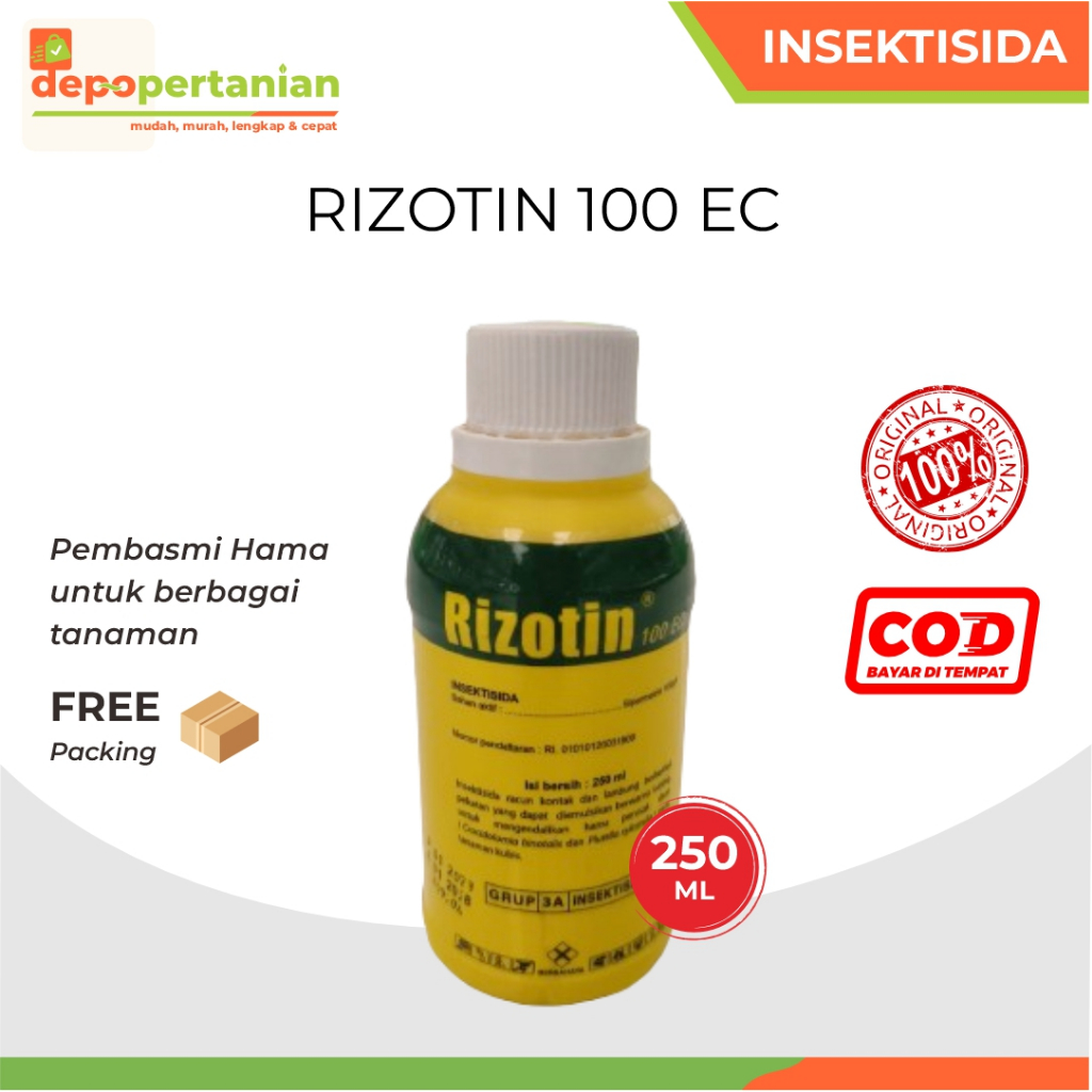 Jual Depo Pertanian - Insektisida Rizotin 100 EC 250 ml Sipermetrin ...