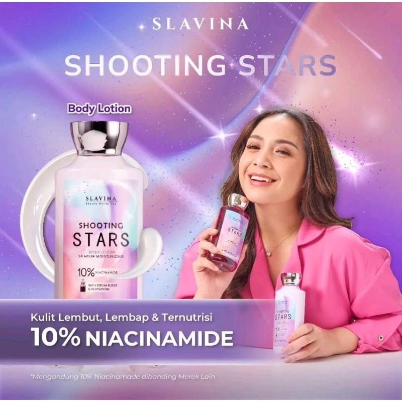 Jual SLAVINA Body Lotion Shooting Stars by Nagita Slavina Mosturizer Niacinamade 10% Memutihkan ...