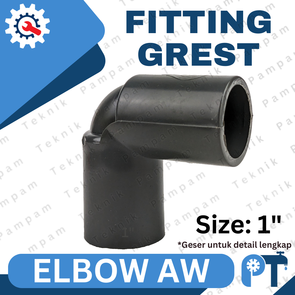 Jual Elbow 1 AW Grest - Knee 1" Grest Knie polos 1 inch sambungan keni pipa pvc | Shopee Indonesia