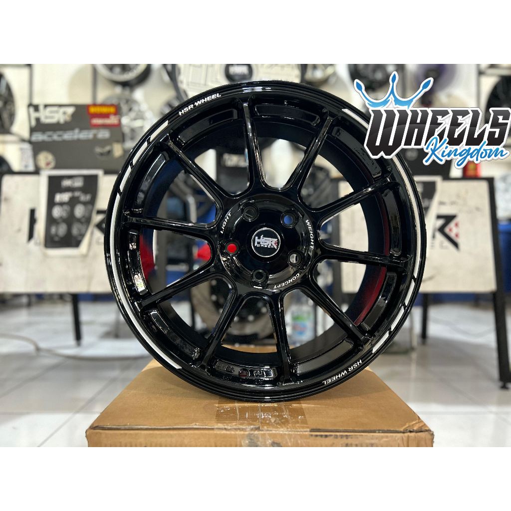 Jual VELG MOBIL RACING CONCEPT HSR ZERO R18 LUBANG PCD 5X114 BLACK GLOSSY LEBAR 8 RATA ET40 ...