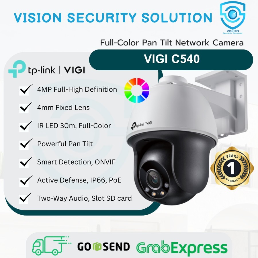 Jual VIGI by TP-Link C540 / C540 4G 4MP Kamera Outdoor VIGI CCTV IP - Two Way Audio - Smart CCTV ...