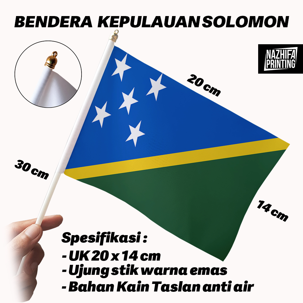 Jual Bendera Tangan Negara kepulauan solomon Solomon Islands - Bendera ...
