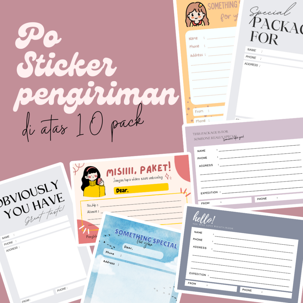 Jual PO STICKER PENGIRIMAN | Shopee Indonesia