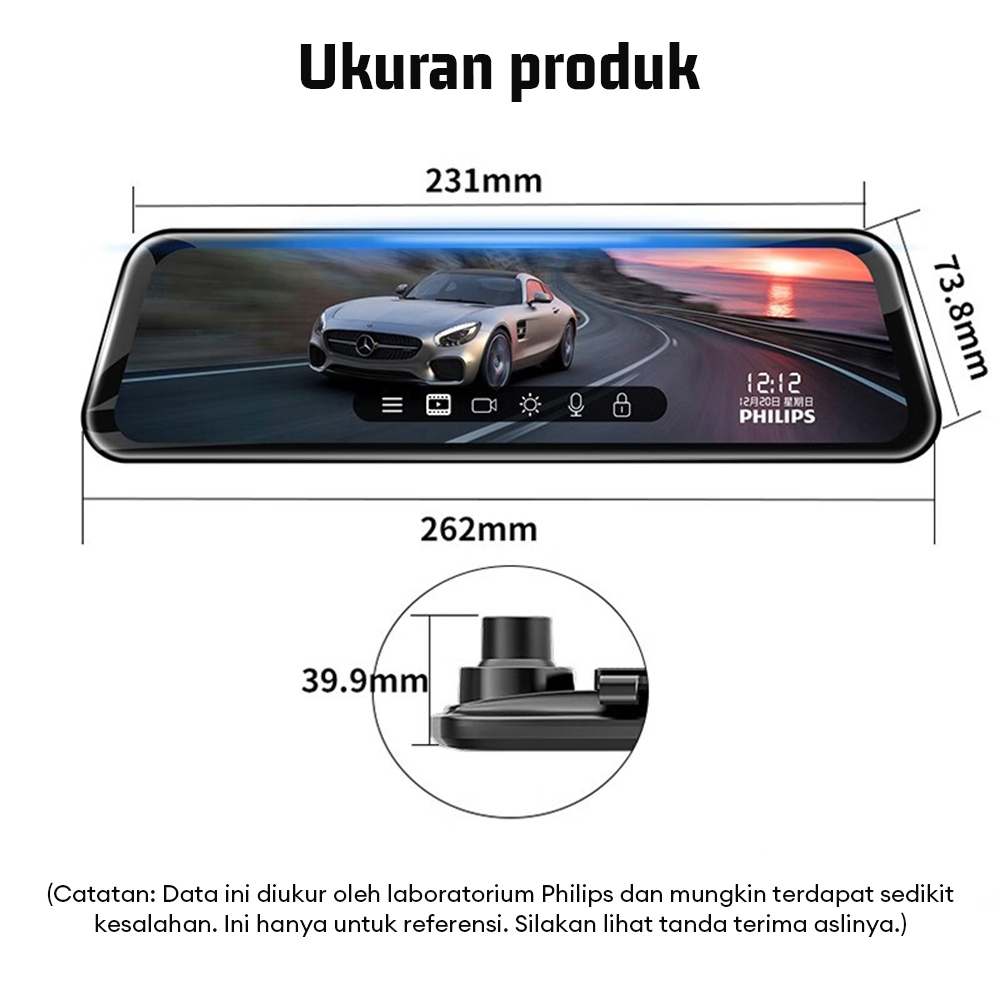 Jual Philips Kamera Mobil Dashcam DVR 1080P Full HD Car DVR Camera CVR ...
