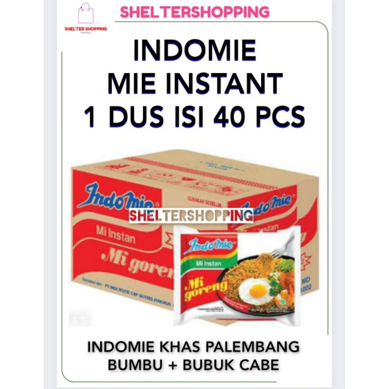 Jual (INSTANT & SAMEDAY) INDOMIE Mie Goreng Mie Instant Per Dus isi 40 ...