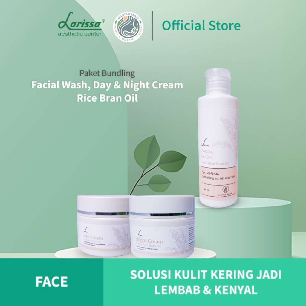 Jual Larissa Paket Hemat Rice Bran Oil Anti Aging | Atasi Kulit Kerutan ...