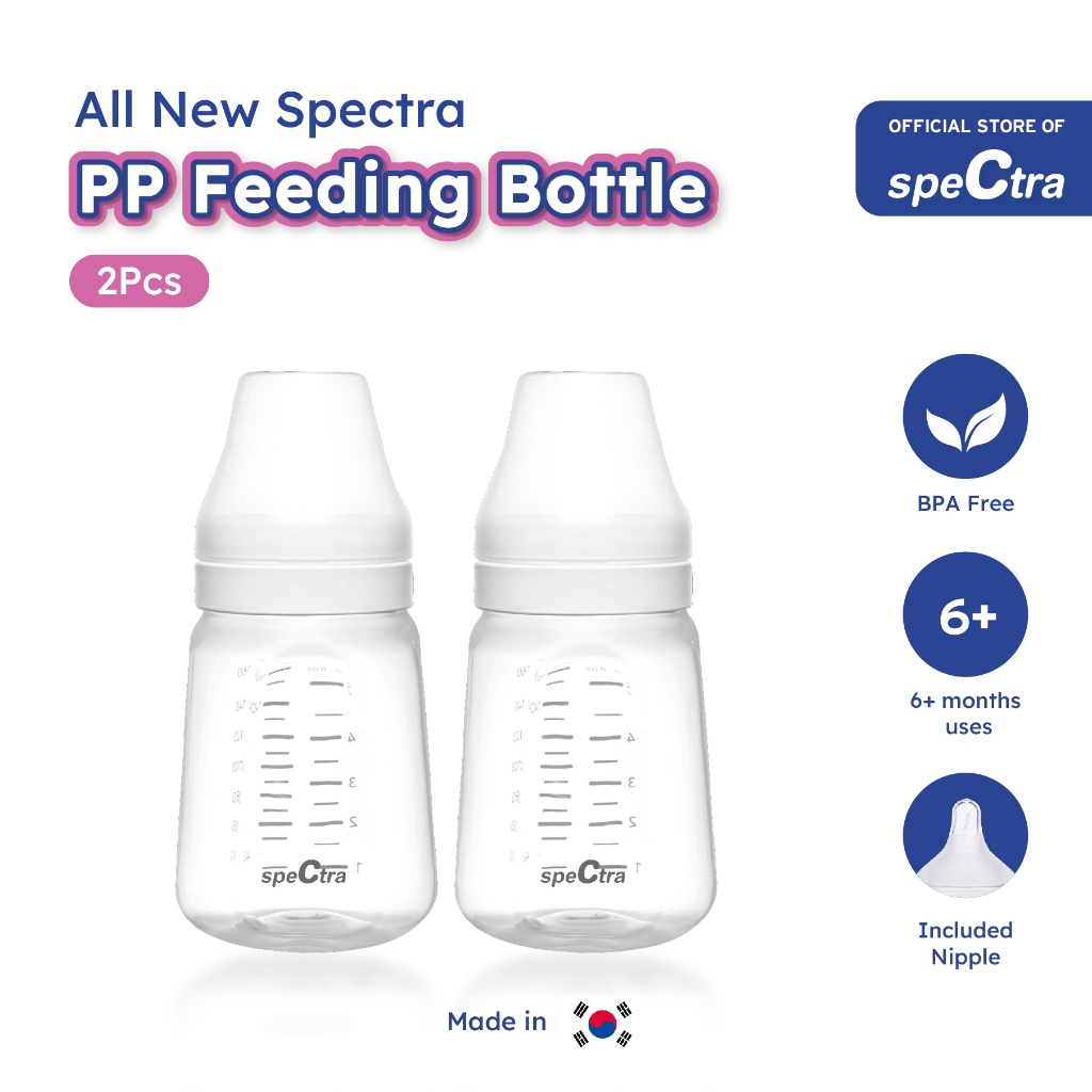 Jual Spectra Baby Bottle PP Feeding 160ml - Botol Susu Polypropylene (2pcs) | Shopee Indonesia