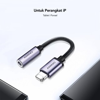Jual AMINO Adapter Untuk Iphone to Audio Male / Lighting to Aux 3.5 mm ...