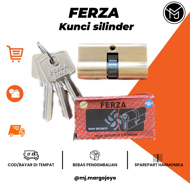 Jual FERZA / Kunci cylinder / Silinder kunci / Hower / pintu besi ...