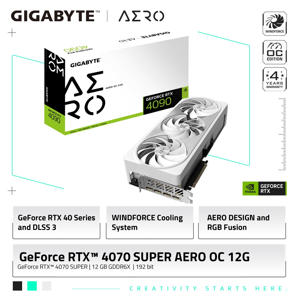 Jual Gigabyte GeForce RTX 4070 SUPER AERO OC 12G | Shopee Indonesia