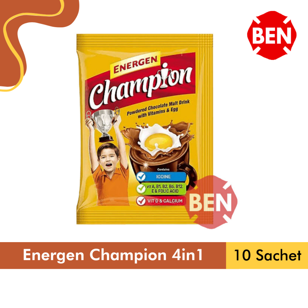 Jual Energen Champion 4in1 1 Renceng 10 Sachet Susu Cokelat Chocolate ...