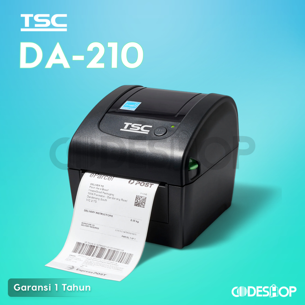 Jual Printer Label Barcode TSC DA210 Direct Thermal Resi Alamat DA-210 USB | Shopee Indonesia