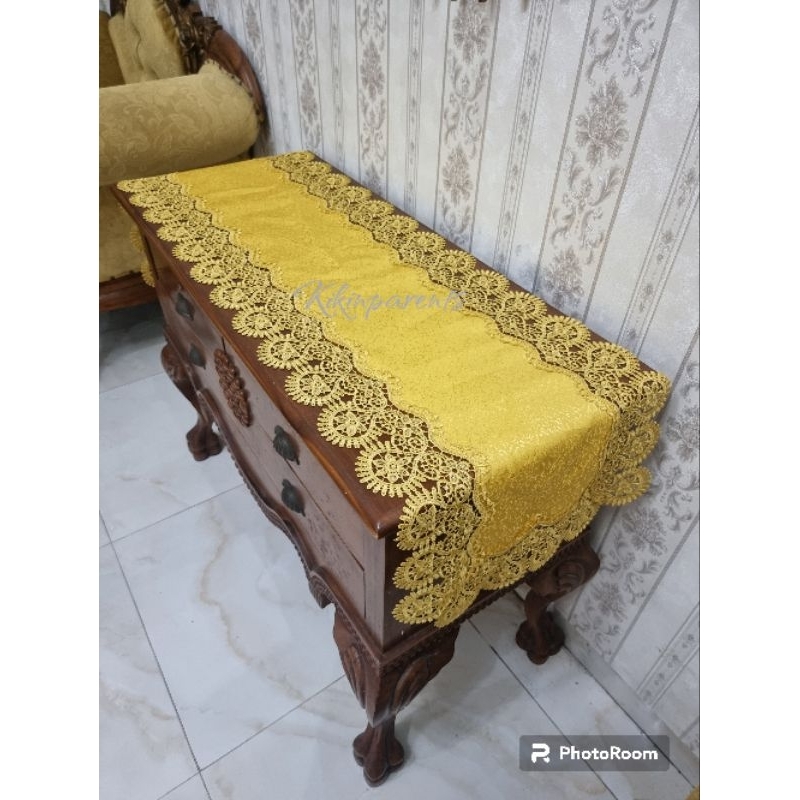 Jual Taplak meja panjang / runner singapore polos 150,180,230 Cm ...