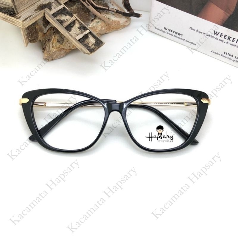 Jual Frame Kacamata Wanita Cat Eye 9012 (LARGE) Paket Lensa Minus ...