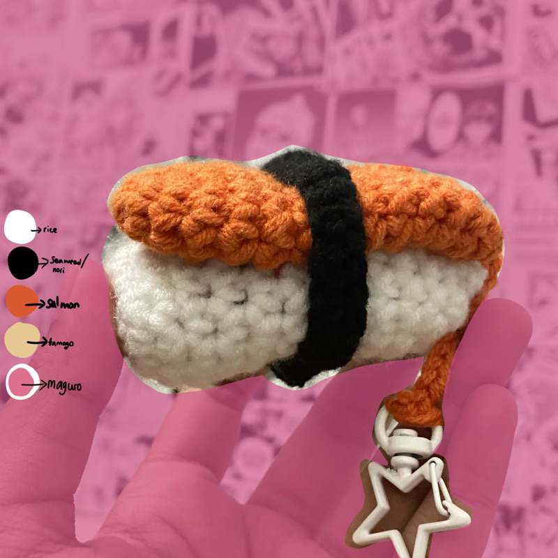 Jual SUSHI KEYCHAIN // gantungan kunci sushi | Shopee Indonesia