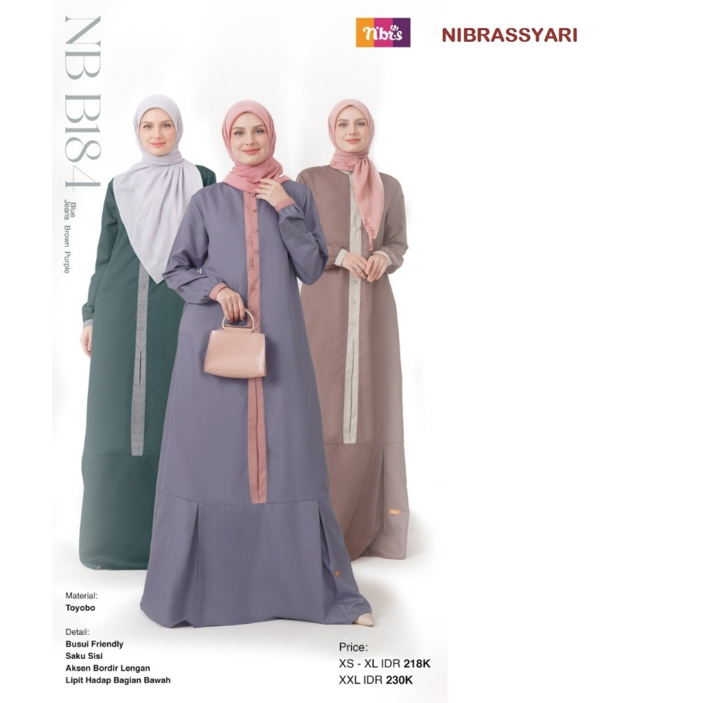 Jual [NEW 2024] BAJU GAMIS NIBRAS TERBARU B184 / BAJU GAMIS MODERN ...