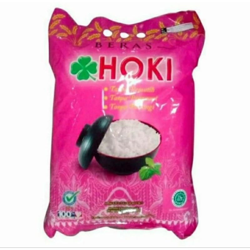 Jual Beras Premium 5 liter HOKI 4 Kg Cap Topi Koki Raja Platinum ...