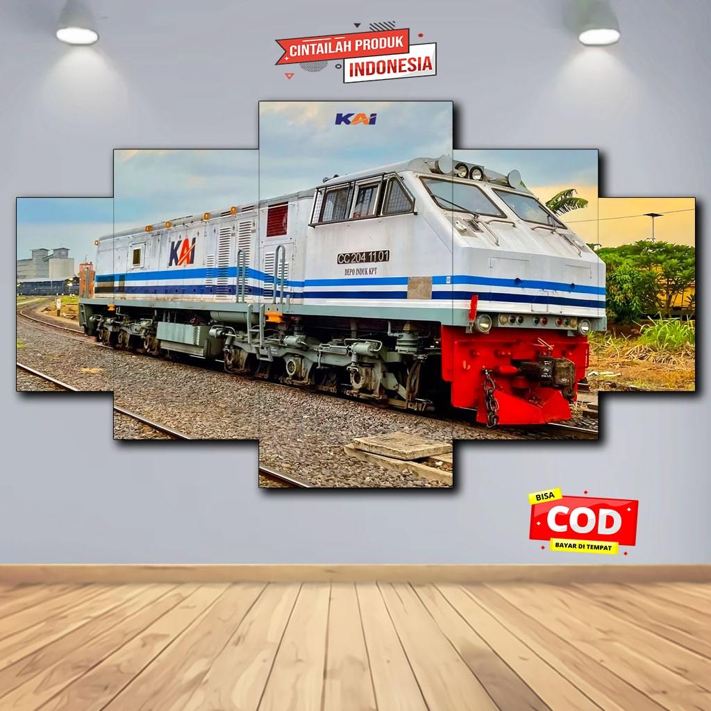 Jual MESAKREASI-HIASAN DINDING KERETA API INDONESIA POSTER KAYU COMBO 5 ...