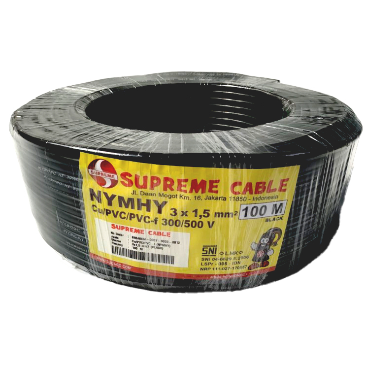 Jual Kabel Listrik Serabut Nyyhy Nymhy 3x1.5 3x1,5 ISI 3 1.5 MM Supreme SISIR Flexible Tembaga ...