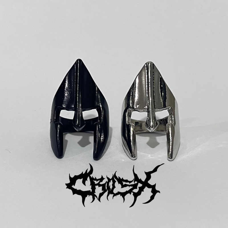 Jual MINGO RING / CINCIN TENGKORAK MASK TOPENG CINCIN HITAM SILVER ...