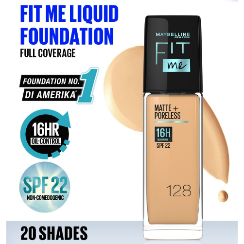 Jual Maybelline Fit ME! Matte+Poreless Liquid matte foundation Make Up ...