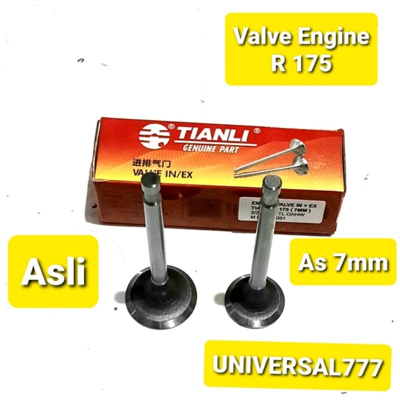 Jual R175 R180 As 7mm TianLi Valve Engine IN EX Asli R 175 180 Katup ...