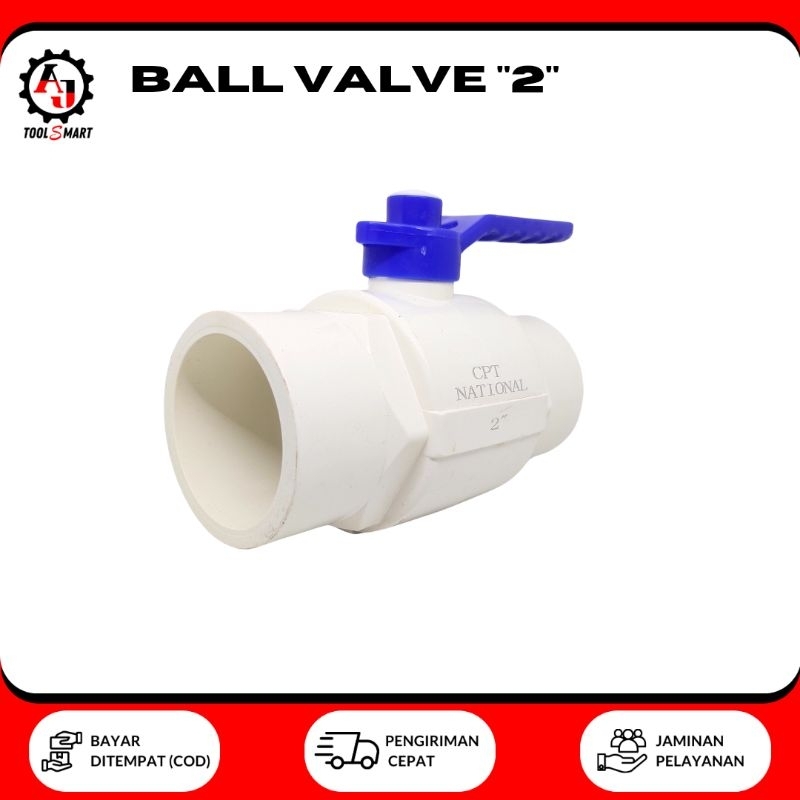 Jual Ball Valve UPVC 2" CPT National Stop Kran P'lastik | Shopee Indonesia