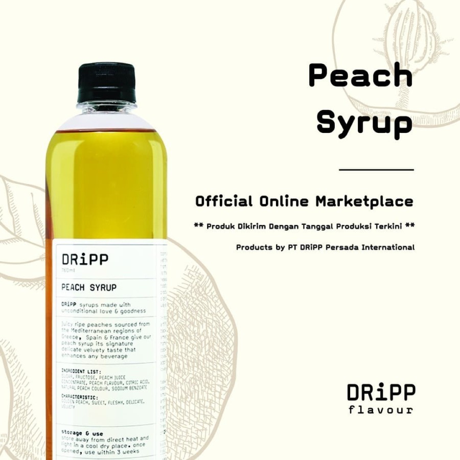 Jual DRiPP Peach Flavour Syrup (Sirup Rasa Peach) | Shopee Indonesia
