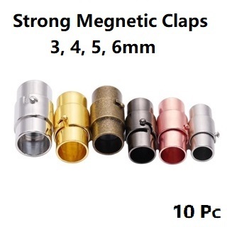Jual Strong Magnetic Claps 3-6mm Leather Cord Bracelet Connectors For ...